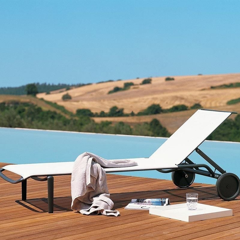 Unopiu Atlantis Şezlong Tekerlekli Grafit - Cumba Selection